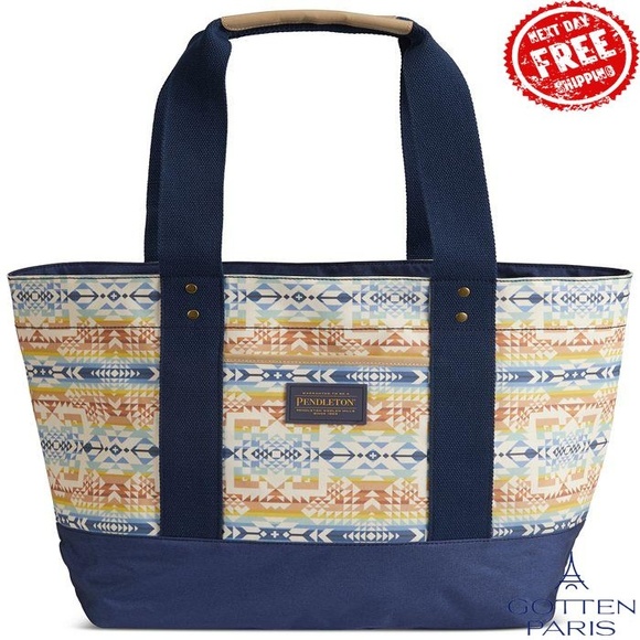 Pendleton | Bags | Geometricprint Zipperclose Waterrepellent Tote Bag ...